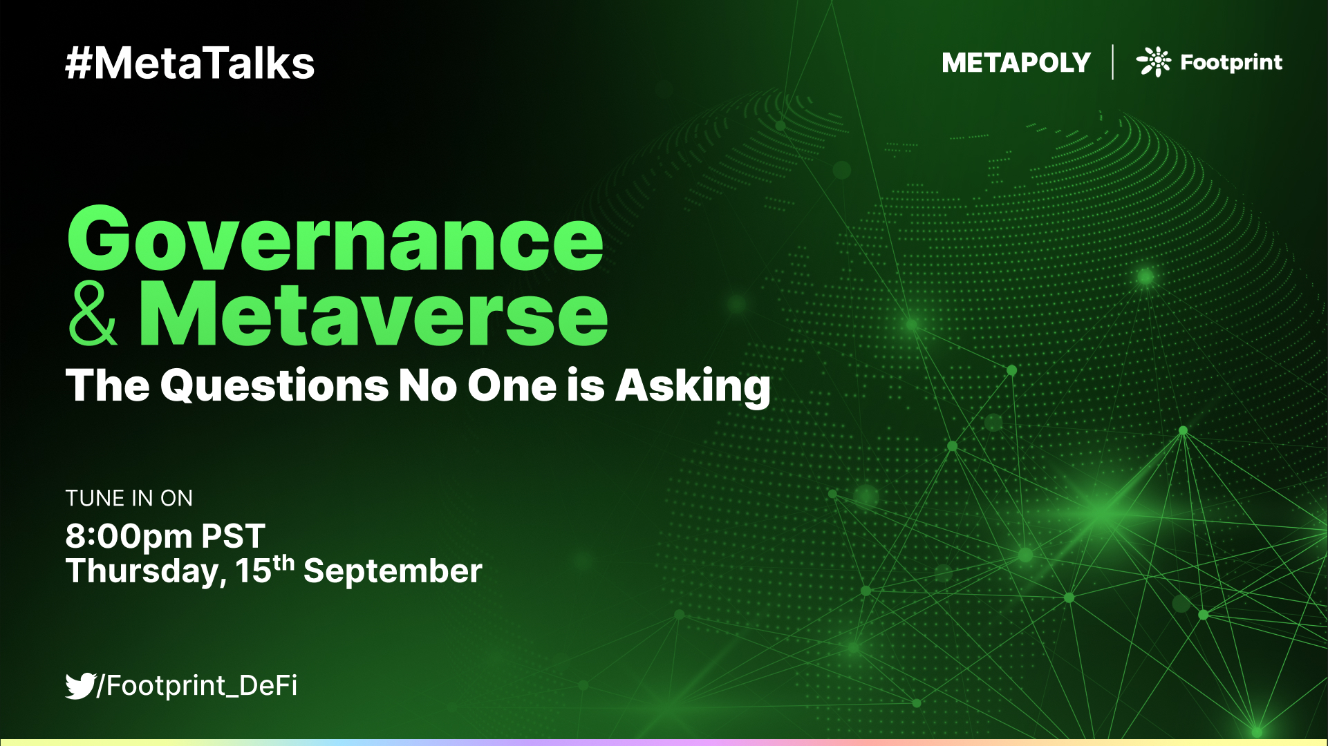 Footprint Analytics X Metapoly: Governance & #Metaverse: The Questions ...